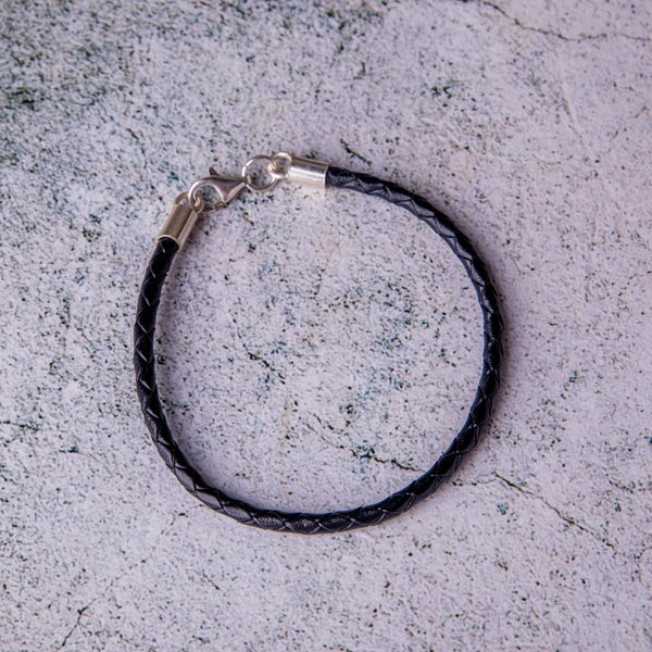 Genuine leather with silver Stainless Steel Lock – Bracelets.Egypt ...